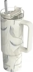 Quokka Nerezový termohrnek s brčkem Stream Cotton 950 ml