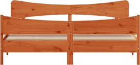 Postel bez matrace voskově hnědá 200 x 200 cm masivní borovice 3216371