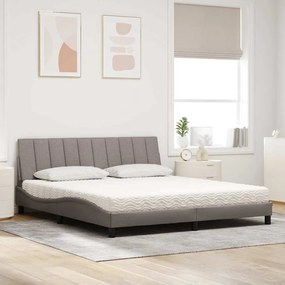 Postel s matrací Hanko taupe 180 x 200 cm textil 3310549
