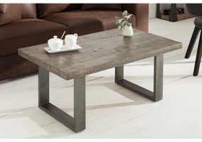 Massive home | Konferenční stolek IRON CRAFT 100 CM GREY masiv mango
