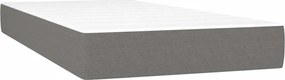 vidaXL Box spring postel s matrací a LED 100x200 cm textil [3135494] Barva: Tmavě šedá