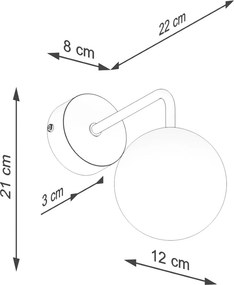 Sollux Lighting Nástěnné svítidlo ASTRAL 1 černé