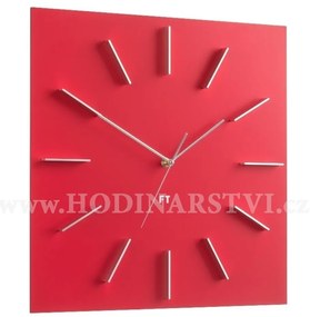 Designové nástěnné hodiny Future Time FT1010RD Square red 40cm