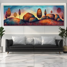 Obraz na plátně - Nanukové stromy mezi skalami FeelHappy.cz Velikost obrazu: 240 x 80 cm