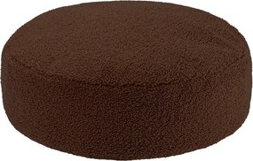 Tmavě hnědý dětský sedací vak z textilie bouclé Warm Hazel – Wigiwama