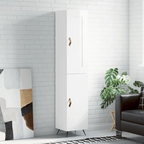 Skříň highboard bílá s vysokým leskem 34,5x34x180 cm kompozit 3200107