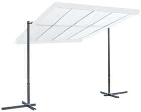 vidaXL Altán s naklápěcí posuvnou střechou 350 x 253 x 196 cm krémový