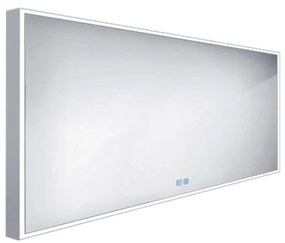 Nimco - Zrcadlo s LED osvětlením, 140x70 cm, dotykový senzor, hliník ZP 13008VX