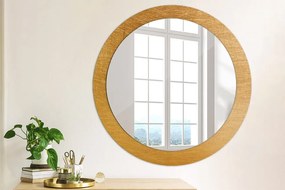 Kulaté zrcadlo s dekorem Kovový povrch fi 80 cm