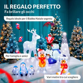 LED akryl figurka Vánoce Teddy stojící