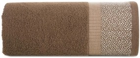 Ručník Marit 70x140 hnědý tmavý froté 485 g/m2 Eurofirany