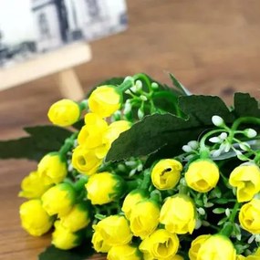Bytová dekorace - umělá kytice 36 květů Barvy: žlutá