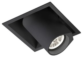Wever & ducré čtvercové stropní zapuštěné svítidlo bliek square ceiling rec 1.0 led 1800-3000k b-b tree černá matná