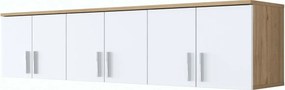Nástěnná skříňka Ema White and Walnut