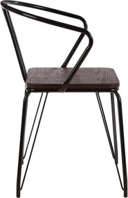 Černá/v přírodní barvě jídelní židle z jilmového dřeva District – Premier Housewares