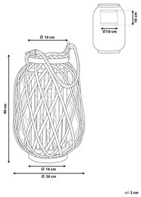 Černá dekorativní lucerna 40 cm MAURITIUS Beliani