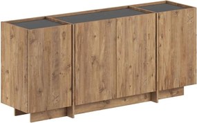 Designová komoda Radegund 180 cm atlantská borovice / antracitová