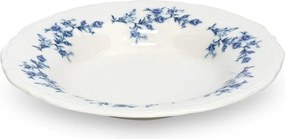 Bílý/modrý hluboký porcelánový talíř ø 23,5 cm Retro – BonBistro
