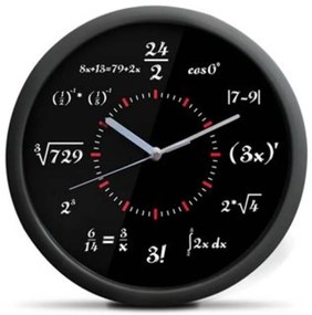 Matematické hodiny černé