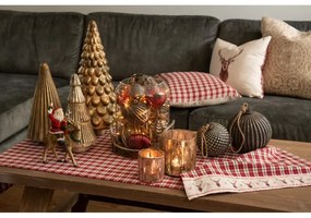 Kostkovaný běhoun na stůl s jeleny Cosy Lodge – 50x140 cm