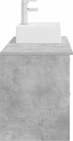 Sada koupelnového nábytku 2 ks Betonově šedá Kompozitní dřevo 3403891