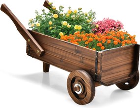 Costway Plant Cart Dekorativní květinový vozík s kolečky – 81 × 40 × 38,5 cm