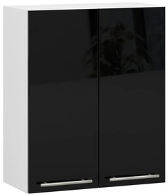 Závěsná kuchyňská skříňka Olivie W 60 cm bílo-černá