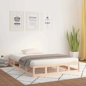 vidaXL Rám postele 135 x 190 cm Double masivní dřevo [820837] Barva: Přírodní