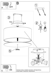 Sollux SL.0759 - Stropní svítidlo SKALA 3xE27/60W/230V pr. 30 cm bílá