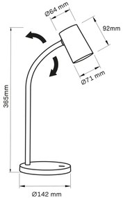 Stolní lampa FELIX 1xGU10/9W/230V černá