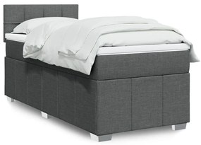 Box spring postel s matrací tmavě šedá 90x190 cm textil 3289224