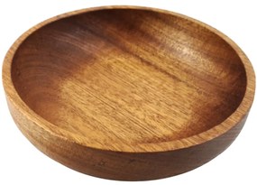 AMADEA Dřevěná miska kulatá, masivní dřevo mahagon, 20x4,5 cm