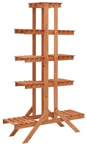 Stojan na květiny 83 x 25 x 132 cm masivní jedlové dřevo 316390