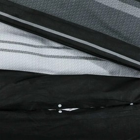 Sada povlečení na peřinu s černými pruhy 240x220 cm bavlna 136494