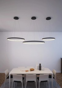 ACB Iluminacion Závěsné LED svítidlo GRACE, ⌀ 78 cm, 80W, CRI90 Barva: Černá, Teplota světla: 4000K - denní bílá, Stmívání: Casambi