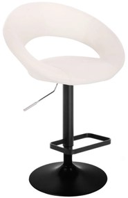 LuxuryForm Barová židle NAPOLI na černém talíři - bílá