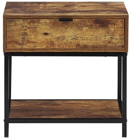 Boční stolek z tmavého dřeva BERKLEY Beliani