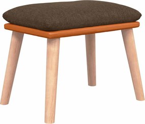 Podnožka hnědá 45x29,5x35 cm textil a umělá kůže 341449