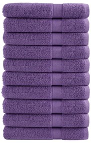 Premium ručníky SOLUND 10 ks fialové 100 x 200 cm 600 g/m² 137367