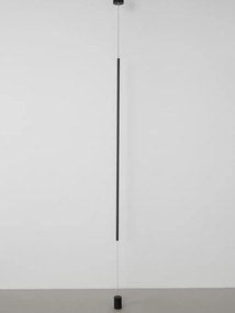 Matně černá hliníková LED stojací lampa (výška 300 cm) Elettra – Nova Luce