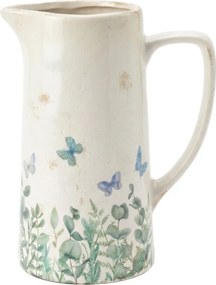 Dekorativní keramický džbán Butterflies Home L - 21*14*26 cm