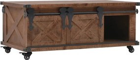 Konferenční stolek z masivní jedle 91 x 51 x 38 cm hnědý 246119