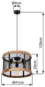 Globo 15661H1 - Lustr na lanku JEANIE 3xE27/40W/230V pr. 40 cm
