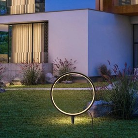LD 19510-18 ZIRKULU LED venkovní svítidlo se zápichem průměr 32cm černá IP65 s časovačem do zahrady 3000K - JUST LIGHT