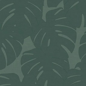 Vliesová zelená tapeta - listy monstery - látková textura 347763, Natural Fabrics, Origin