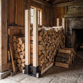 Stojan pro ukládání dřeva Wiltec – 335 × 85 × 130 mm, sada 2 ks (51462)