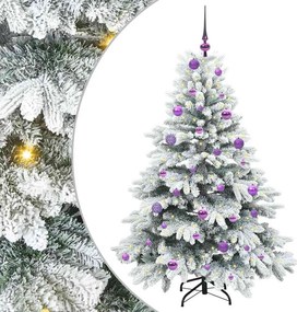 Umělý vánoční stromeček s 150 LED diodami Bílá 150 cm PE a PVC 3397607