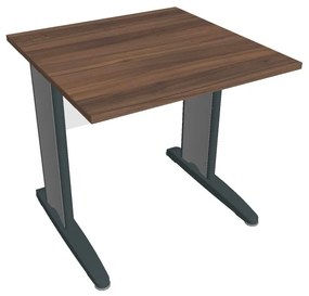 Stůl pracovní rovný 80 cm - Hobis Cross CS 800 Dekor stolové desky: ořech, Dekor lamino podnože: bílá, Barva nohou: černá