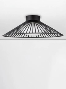Matně černé kovové LED stropní svítidlo se skleněným stínidlem Brume – Nova Luce