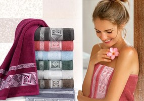 Bellatex Froté ručník a osuška Řecká kolekce Šedá 50x100 cm